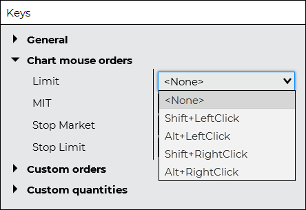 Order Entry Hot Keys - NinjaTrader Desktop