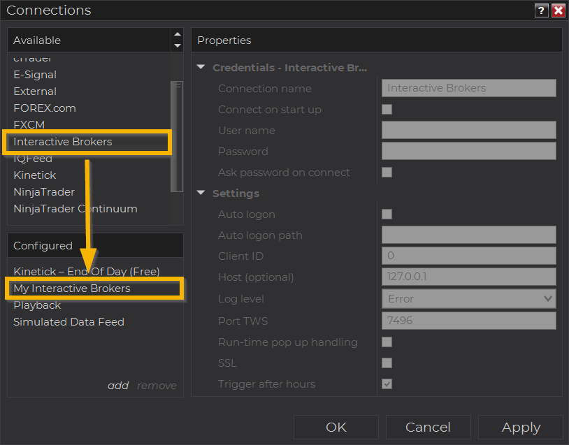Connecting To Your Interactive Brokers Account